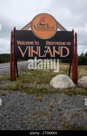 Welcome to St. Anthony signs in Newfoundland & Labrador, Canada Stock ...