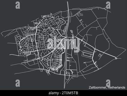 Street roads map of ZALTBOMMEL, NETHERLANDS Stock Vector Image & Art ...