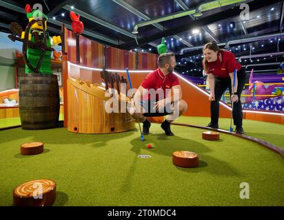 Legoland employees test out the world's first Lego Adventure Golf ...