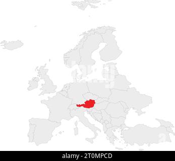 Location map of the REPUBLIC OF AUSTRIA, EUROPE Stock Vector Image ...
