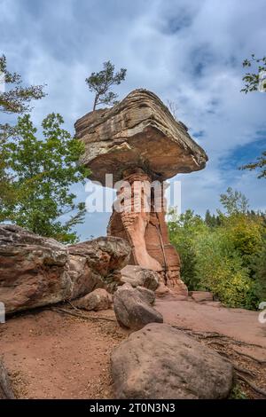 Teufelstisch near Hinterweidenthal, Palatinate Forest, Palatinate ...