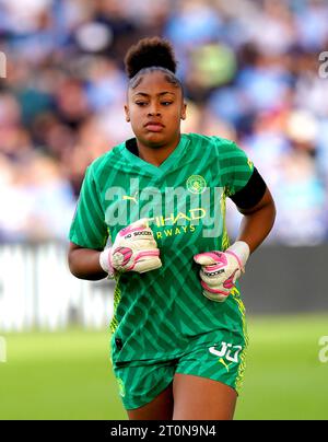 Manchester City goalkeeper Khiara Keating is consoled by team-mates ...