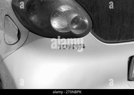 TOYOTA logo on rear bumper of car Stock Photo - Alamy