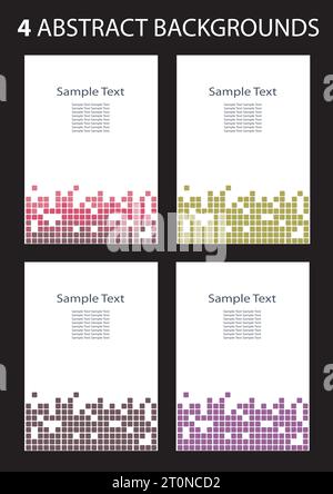Gradation background pattern of squares, blocks fading from corner ...