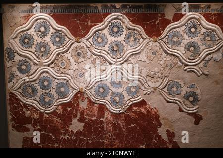 Mural from Akrotiri, Thera-Santorini, Minoan Civilization, 16th Century ...