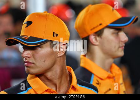 DOHA - Lando Norris and Oscar Piastri (McLaren) after qualifying at the Lusail International ...