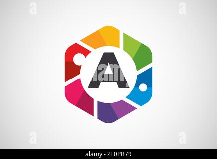 English alphabet with camera shutter. Photo camera icon. Photography ...