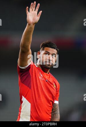 Tonga's Siale Piutau during a lap of honour after the Rugby World Cup ...