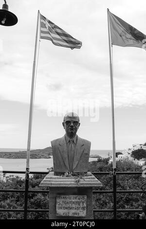 Memorial statue Of Ioannis Zigdis, a Greek politician, born in Lindos ...