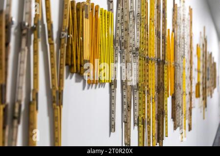 Folding carpenter's ruler Stock Photo - Alamy