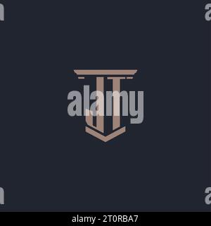 JT initial logo with pillar style, luxury law firm logo design ideas inspiration Stock Vector ...