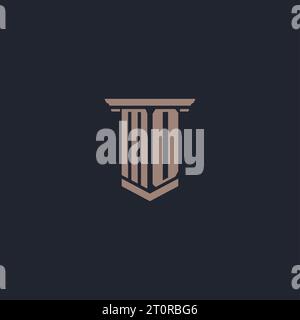 MO initial logo with pillar style, luxury law firm logo design ideas ...