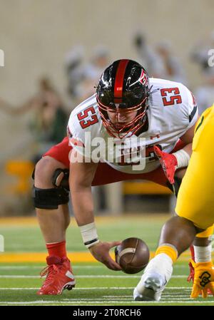 Texas Tech Red Raiders offensive lineman Dawson Deaton speaks during ...