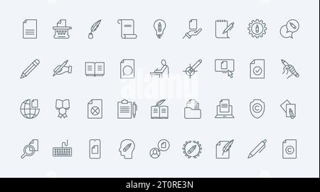 Abstract authors symbols to write blog content and articles, pencil and ...