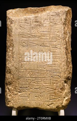Cuneiform tablet from Umma, Iraq. Around 2030 BC. Musée national d ...
