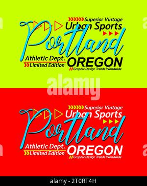 Oregon Portland urban modern sports typeface superior vintage ...