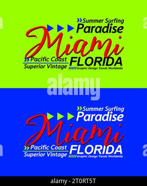 Florida Miami typeface grunge vintage college, typography, for t-shirt ...