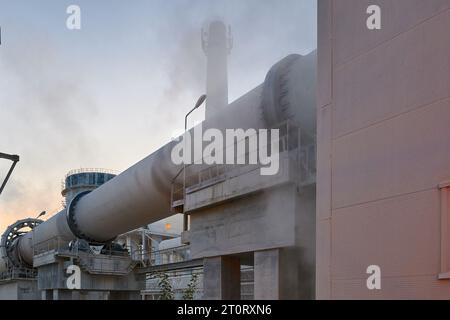 Rotating furnace for construction materials roasting Stock Photo - Alamy