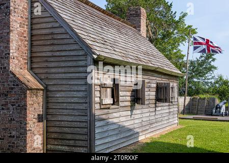 Fort King George State Historic Site blockhouse in Darien, Georgia ...