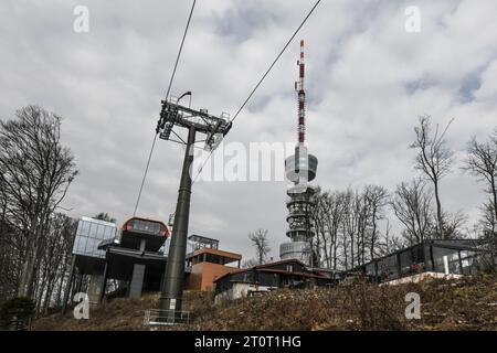 Medvednica mountain (Sljeme) during winter. Zagreb, Croatia Stock Photo ...