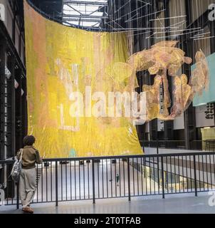 El Anatsui: Behind the Red Moon exhibition at Tate Modern, London Stock ...