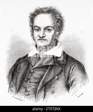 Historical drawing, 19th century, Carl Ritter, 1779 - 1859, co-founder ...