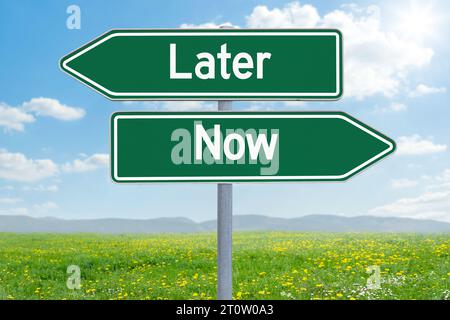 Street Sign the Direction Way to Now Stock Photo - Alamy