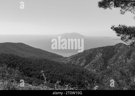 Coastal view of a Makri island, one of the Echinades, in the Ionian ...