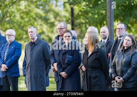 Sweden's Crown Princess Victoria at the unveiling of a memorial stone ...