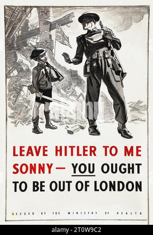 WW2 London Blitz Propaganda Poster "Fall In The Fire-Bomb Fighters ...