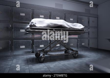 An image showcases the dead body covered with a white cloth in the ...