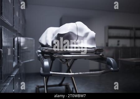 Human corpse covered with a sheet in the morgue Stock Photo - Alamy