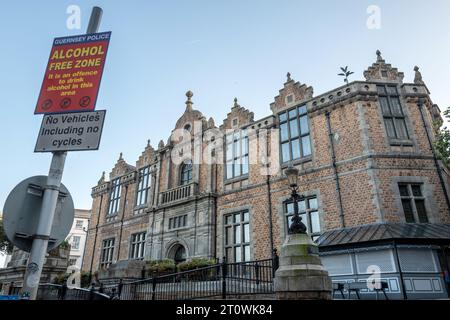 Guernsey, October 6th 2023: The Old Market building in St Peter Port ...