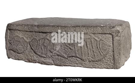 Neolithic Period. Tarxien Phase (3000 BC to 2500 BC). Stone block from ...