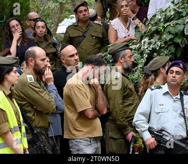 Jerusalem, Israel. 09th Oct, 2023. Children of Col. Roi Levy, commander ...