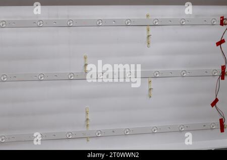 Installing Led light strips as a backlight for a TV television device ...