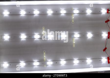 Installing Led light strips as a backlight for a TV television device ...
