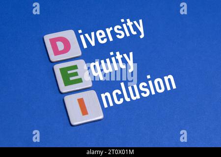 Diversity, Equity Inclusion and Belonging (DEI) Words. Colorful DEIB ...