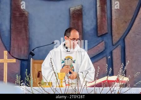 Catholic Priest In First Communion Ceremony, Toronto, Canada Stock ...