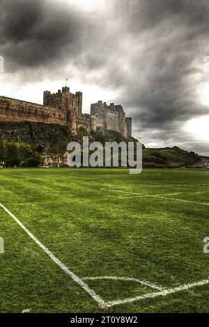 A soccer pitch on the grounds of a castle Stock Photo - Alamy