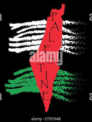 Free Palestine brush vector illustration Stock Photo - Alamy