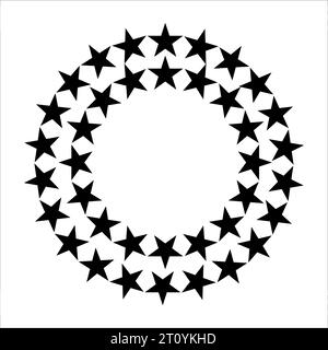 circle seal with stars vector illustration design Stock Vector Image ...