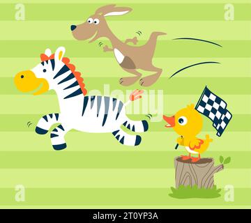 Cartoon cute little kangaroo on white background Stock Vector Image ...