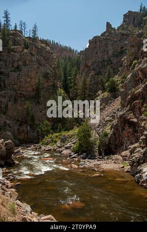 Cache la Poudre River Canyon and Colorado highway 14 - a winter view ...
