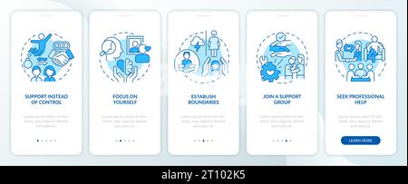 Walkthrough codependent relationship with line icons concept Stock Vector Image & Art - Alamy