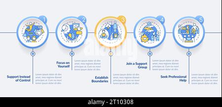 Multicolor codependent relationship layout with linear icons Stock Vector Image & Art - Alamy