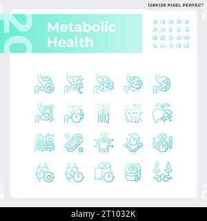 2D gradient metabolic health icons pack Stock Vector Image & Art - Alamy