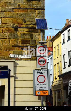 Road signs, Bridge Street, Whitby North Yorkshire Stock Photo - Alamy