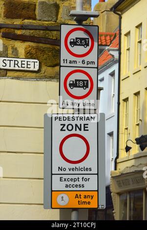 Road signs, Bridge Street, Whitby North Yorkshire Stock Photo - Alamy