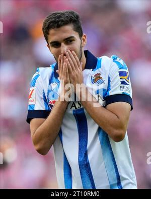 Arsen Zakharyan of Real Sociedad during the Spanish championship LaLiga ...